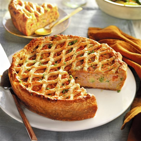 Pastel de pollo y verduras