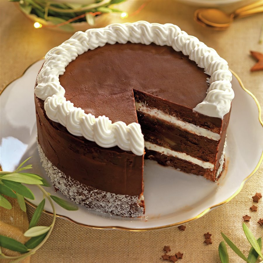 Pastel de chocolate y licor de crema de whisky