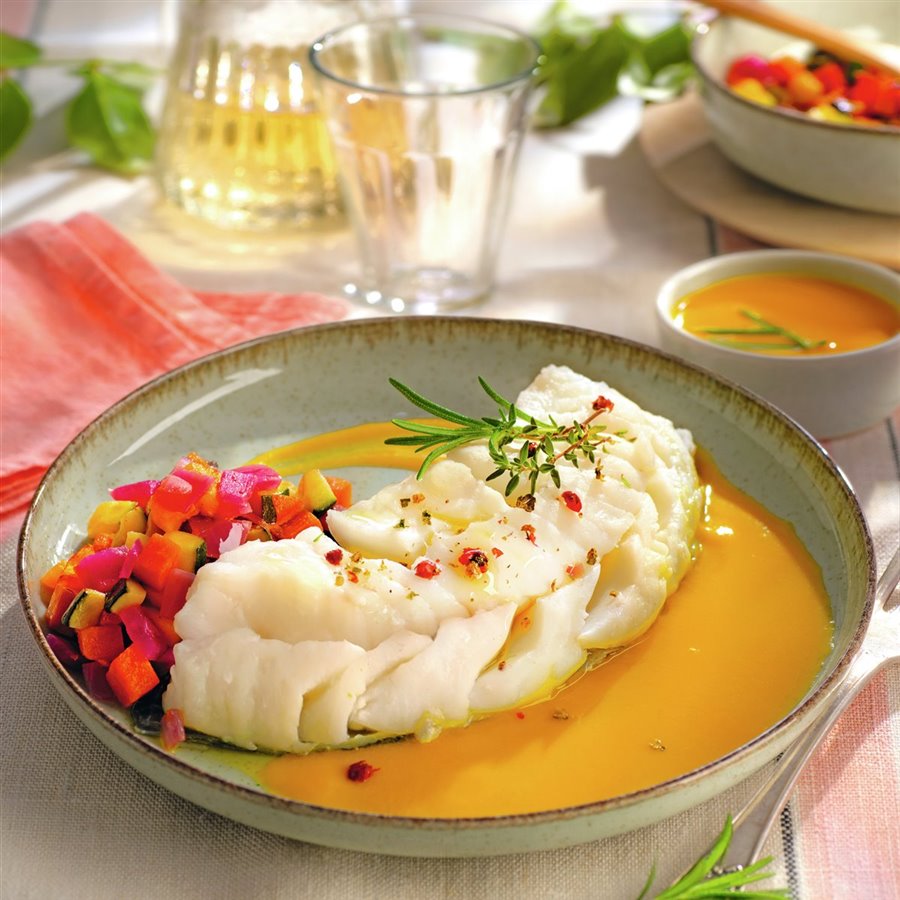 Abadejo con crema aromática