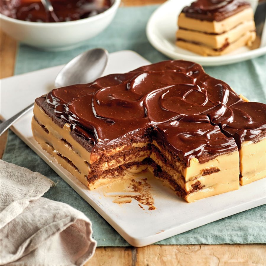 Tarta de galletas y dulce de leche sin horno