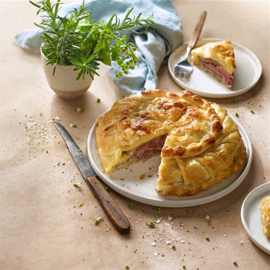 Pastel de roast beef y raclette