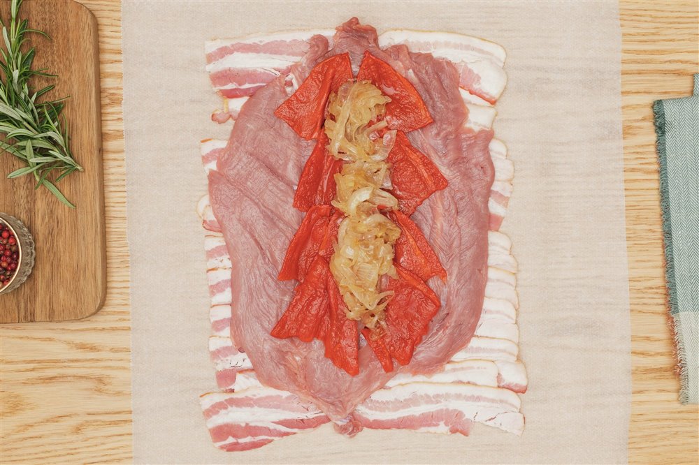 Solomillo relleno envuelto en beicon (con vídeo)