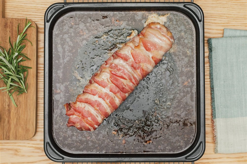 Solomillo relleno envuelto en beicon (con vídeo)