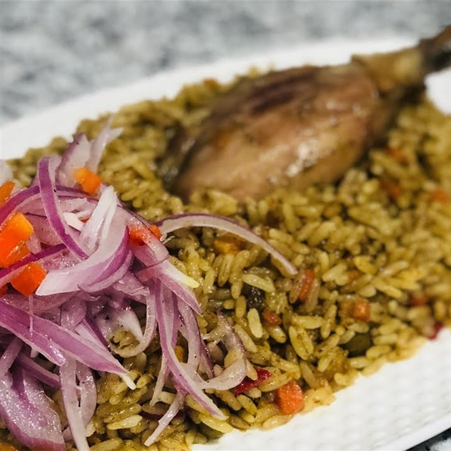 Arroz con pato a la chiclayana