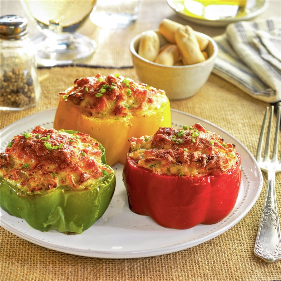 Pimientos rellenos de pollo