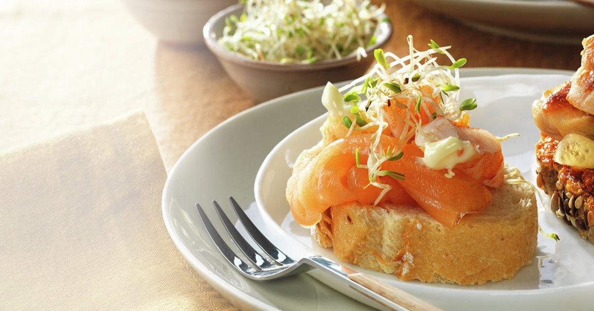 Pincho de salmón ahumado