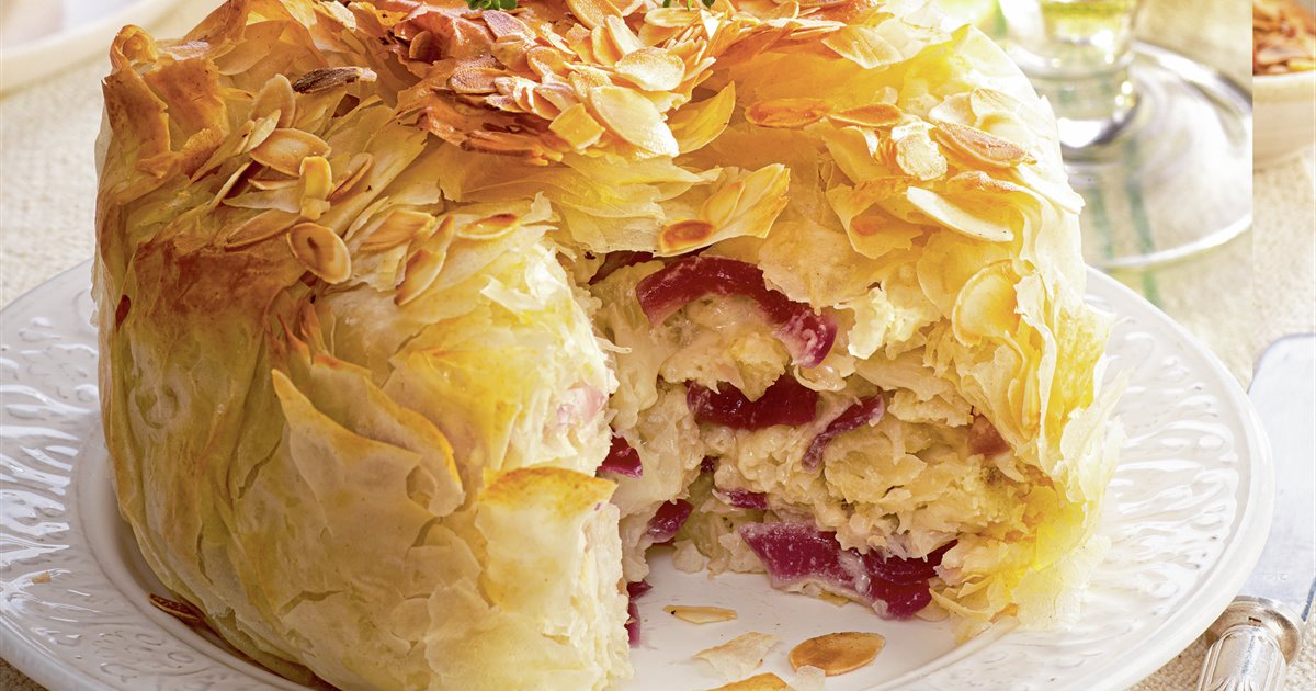 Pastel de coliflor con pasta filo