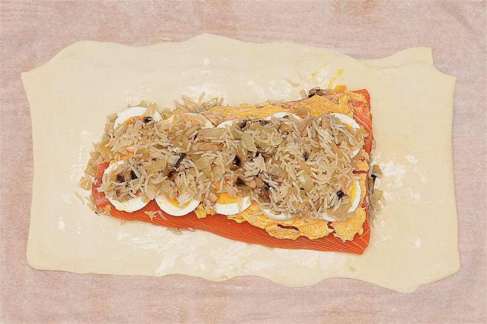 Wellington de salmón (Coulibiac), con vídeo