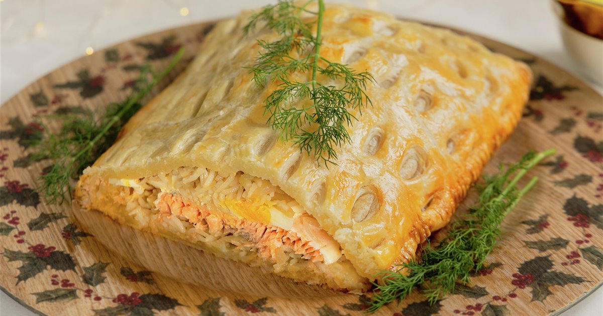 Wellington de salmón (Coulibiac), con vídeo