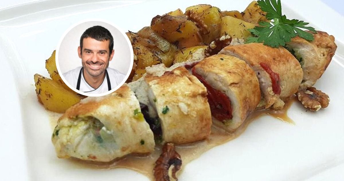 Rollitos de pechuga rellenos, receta barata (que parece cara)