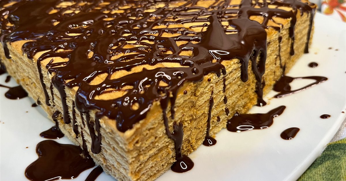 Tarta de galletas de la abuela: sin horno y ¡con solo 5 ingredientes!