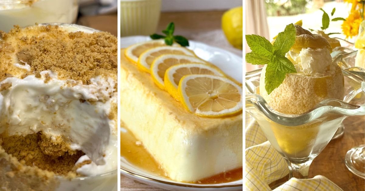 3 postres fáciles con limón sin horno (recetas con vídeo)