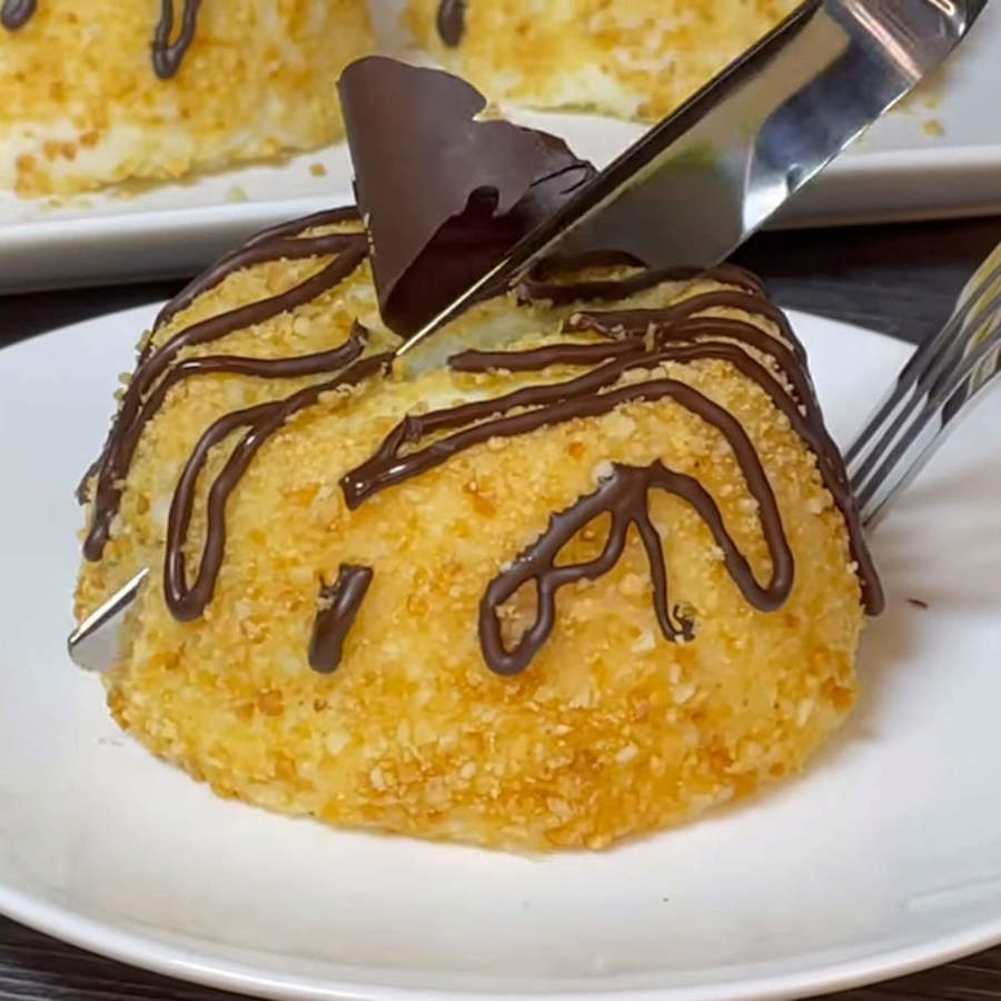 Pastelitos de mantequilla con nueces y chocolate, postre sin horno ...