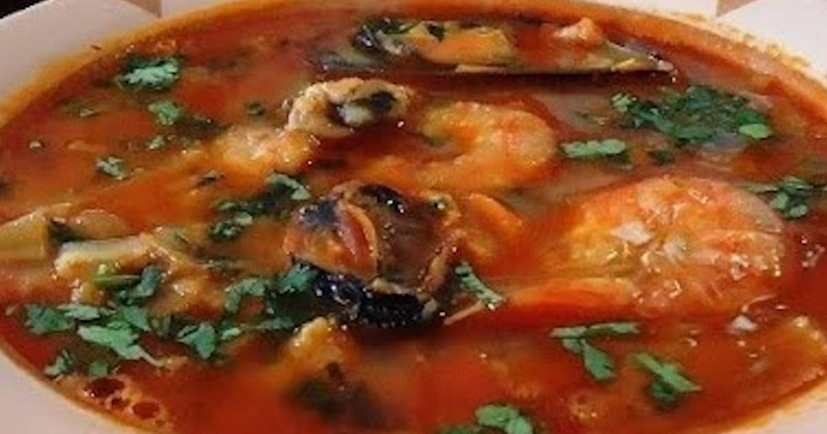 Fosforera venezolana, sopa tradicional de pescado y marisco, fácil y ...