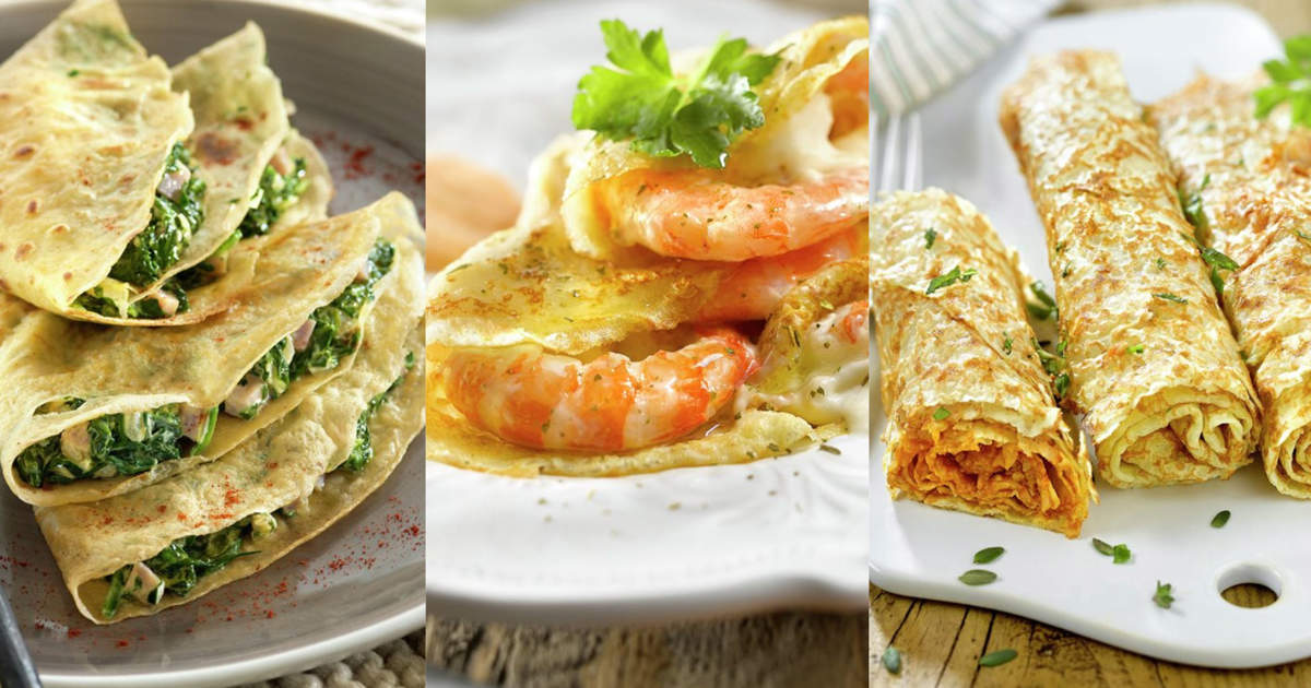 8 recetas de crepes saladas que te solucionan la cena