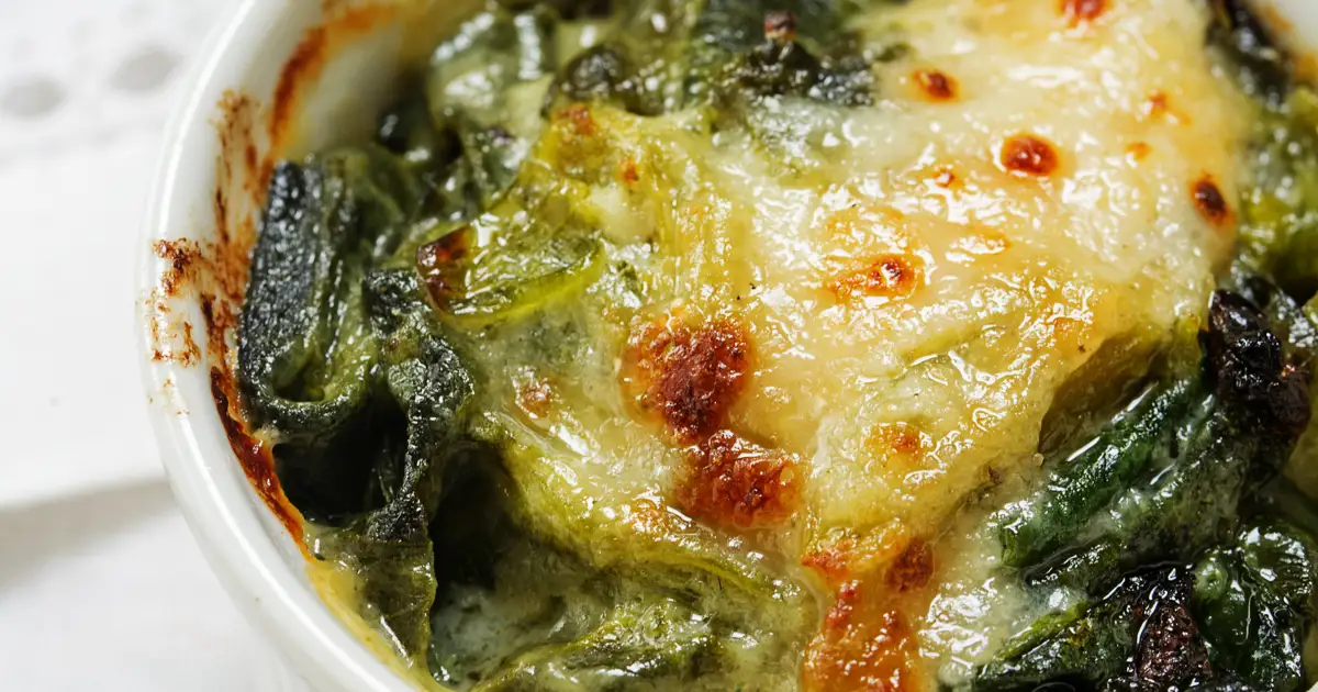 Espinacas gratinadas con queso, la cena más rica y rápida ¡lista en 15 ...
