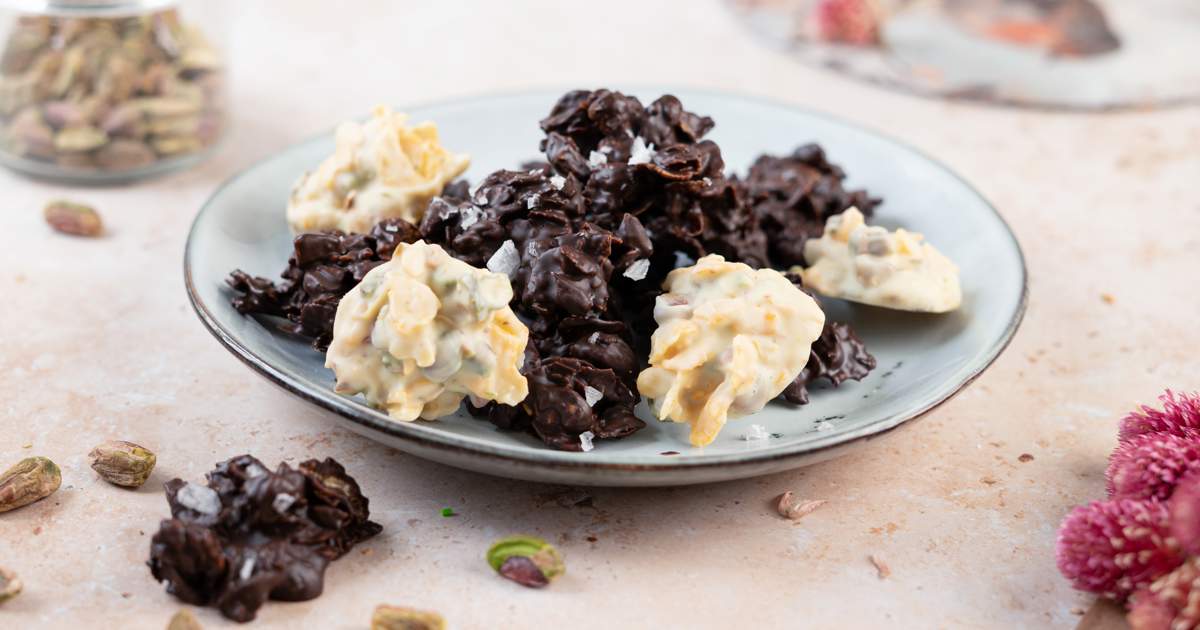 Rocas de pistacho saludables: el irresistible snack de chocolate que ...