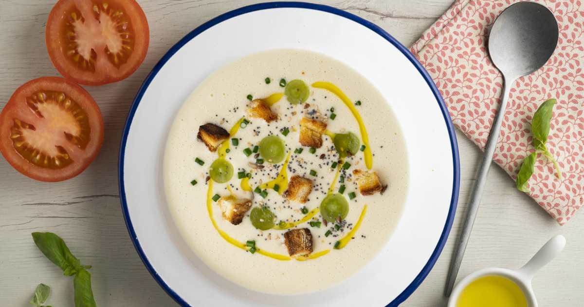Crema fría de alubias, la versión del ajoblanco más ligera, pero igual ...