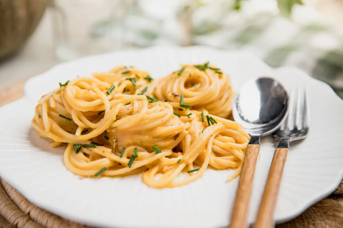 Espaguetis con salsa de calabaza, una receta fácil y cremosa con sabor ...