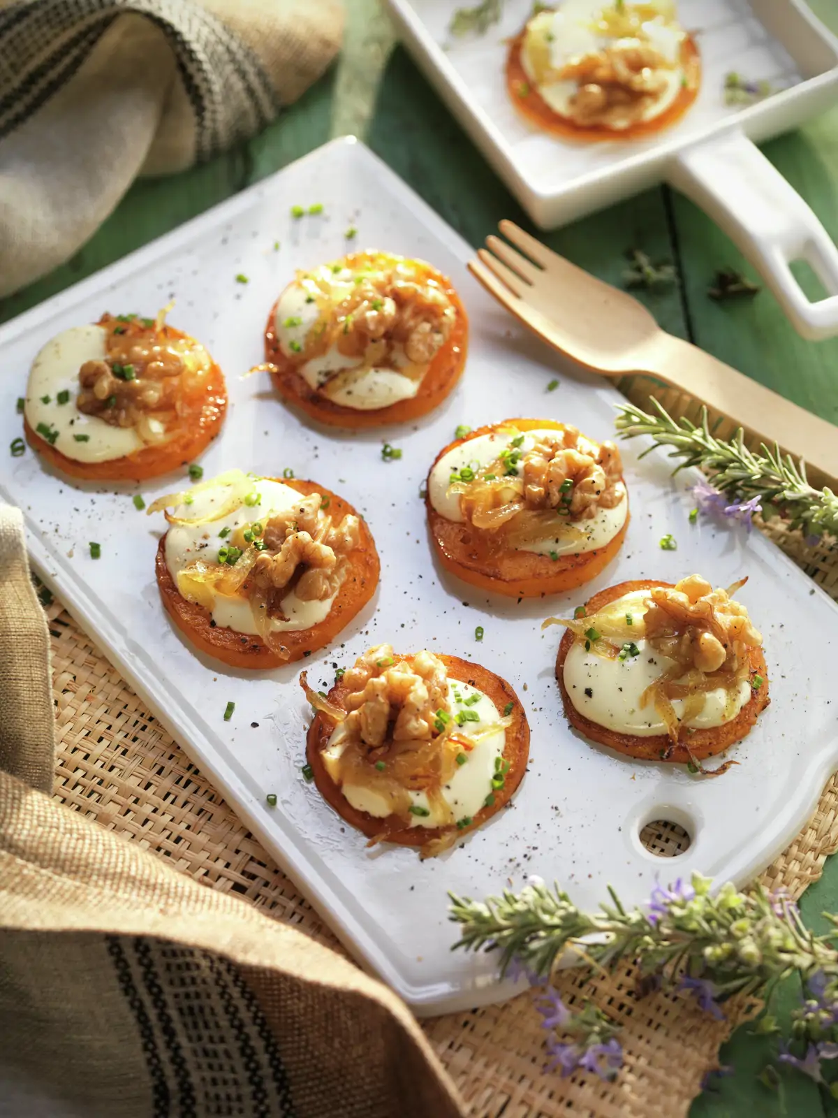 Lasaña de calabaza al horno, pesto, jamón y queso (sin pasta), una ...