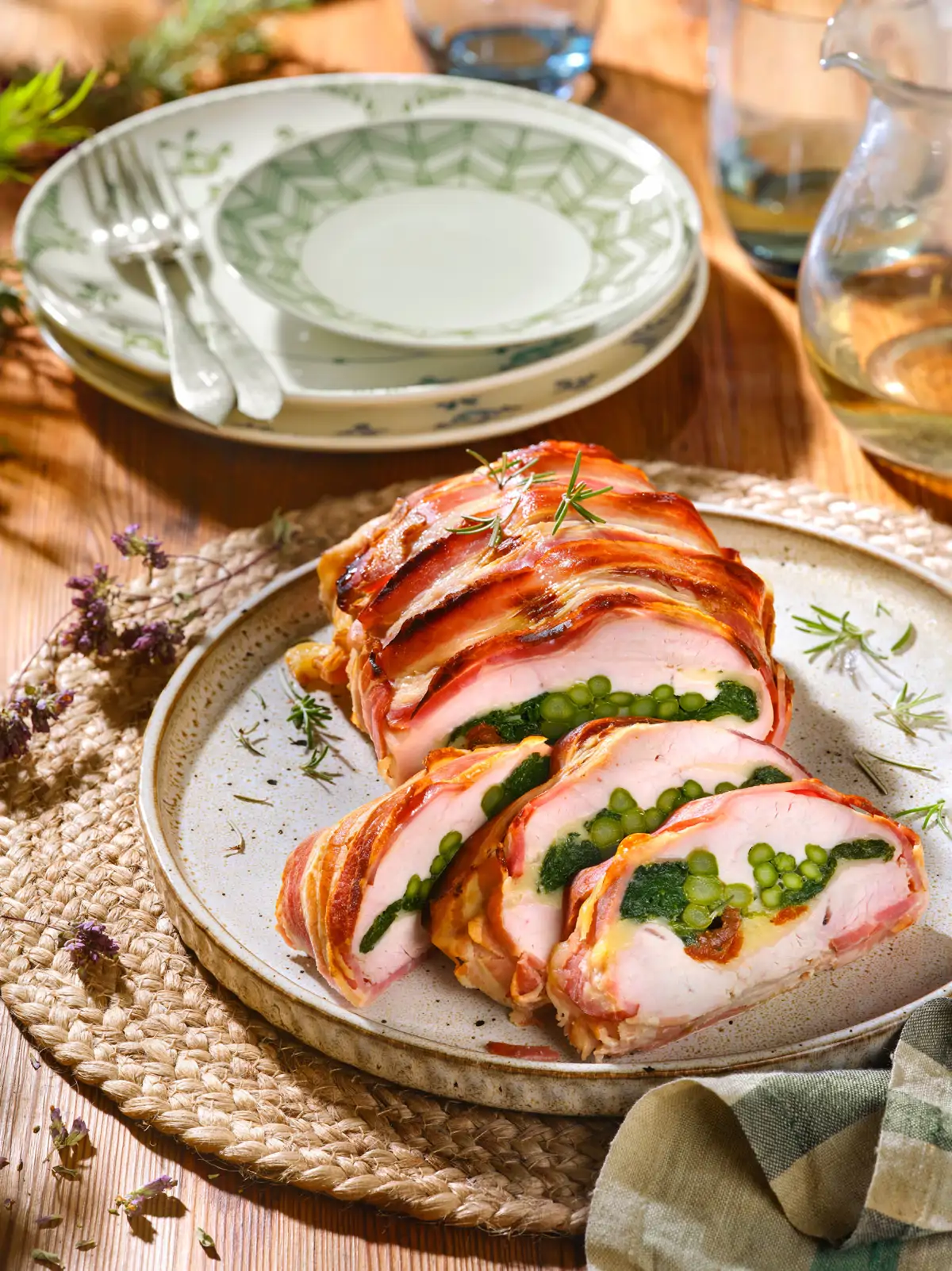 Redondo de pavo al horno con beicon, receta de Navidad fácil y deliciosa