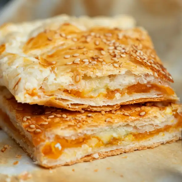 Calabaza rellena con jamón y queso, un plato delicioso que casi se hace ...
