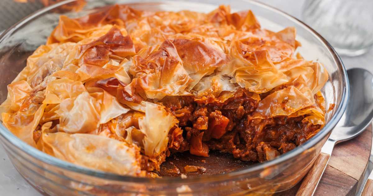 Pastel de carne fácil con pasta filo, la cena improvisada que queda ...