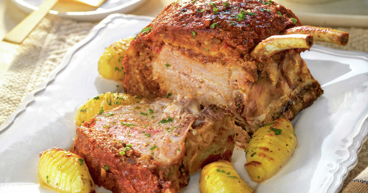Chuletero de cerdo con costra crujiente y patatas hasselback: un tándem ...