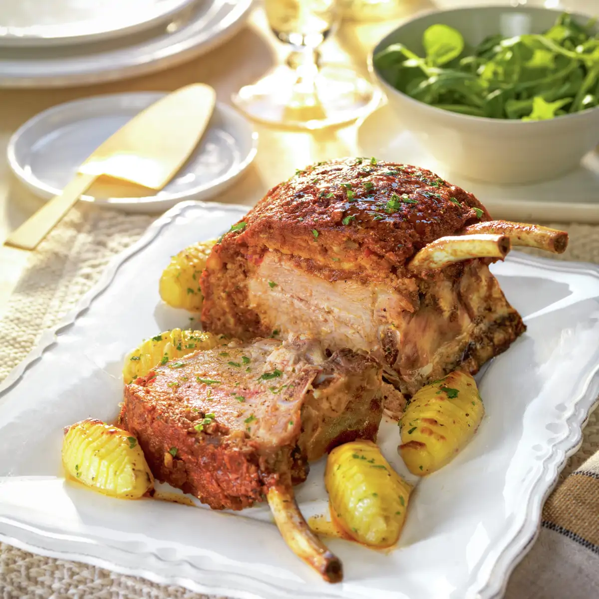 Chuletero de cerdo con costra crujiente y patatas hasselback: un tándem ...