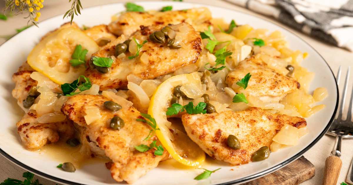 Pollo piccata, la receta italiana con limón y alcaparras