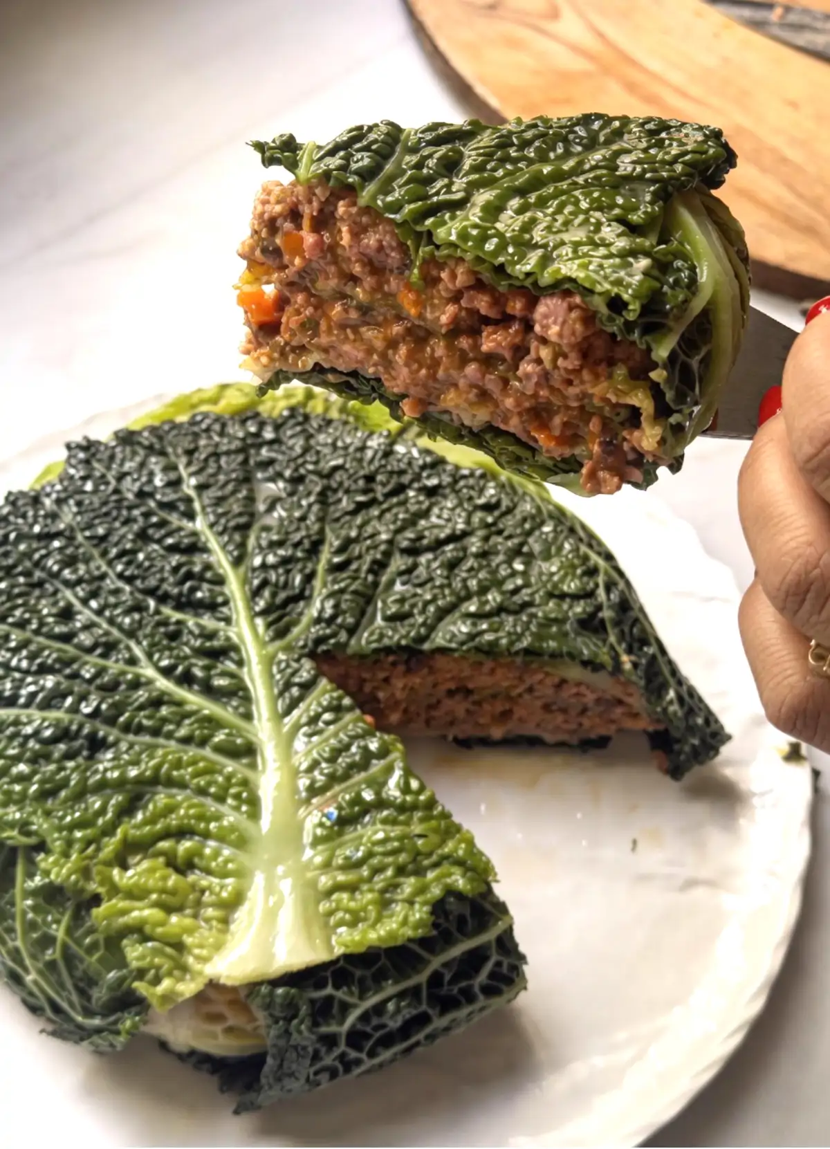 Pastel de col con carne picada y verduras de la chef Samantha Vallejo ...