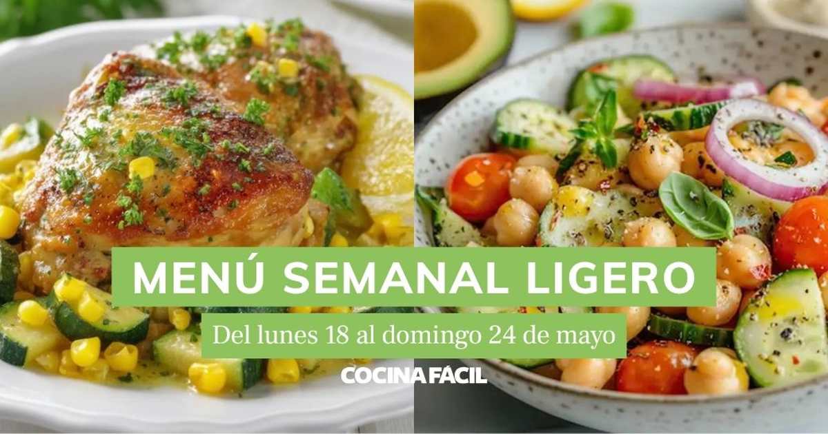 Menú semanal saludable de Cocina Fácil: ensaladas, pollo, tortillas y ...
