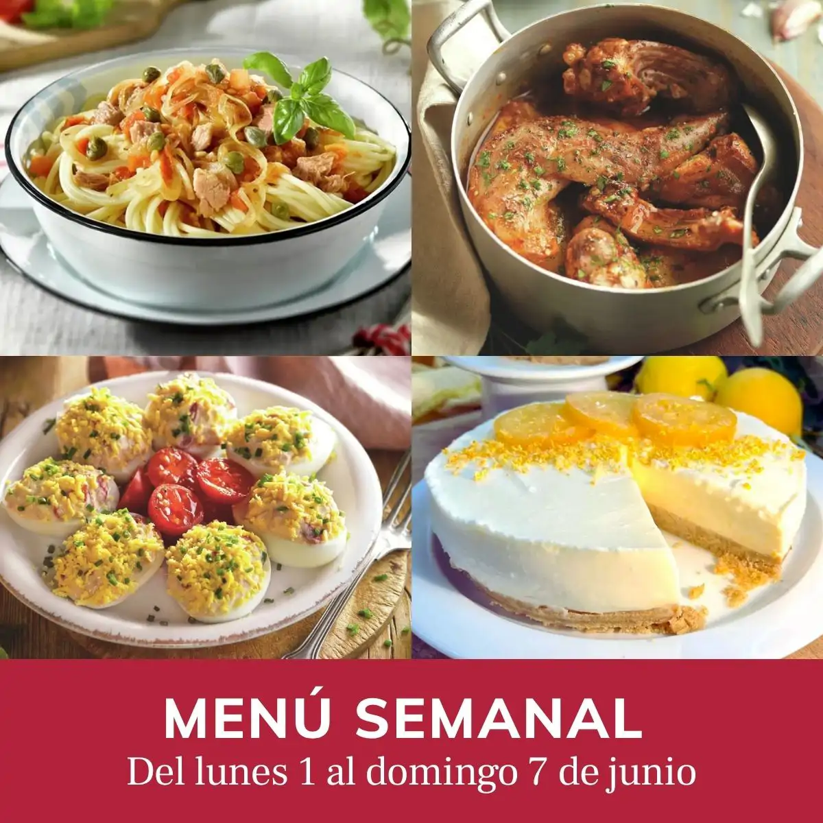 Menú semanal de Cocina Fácil del 1 al 7 de junio, recetas fáciles y de ...